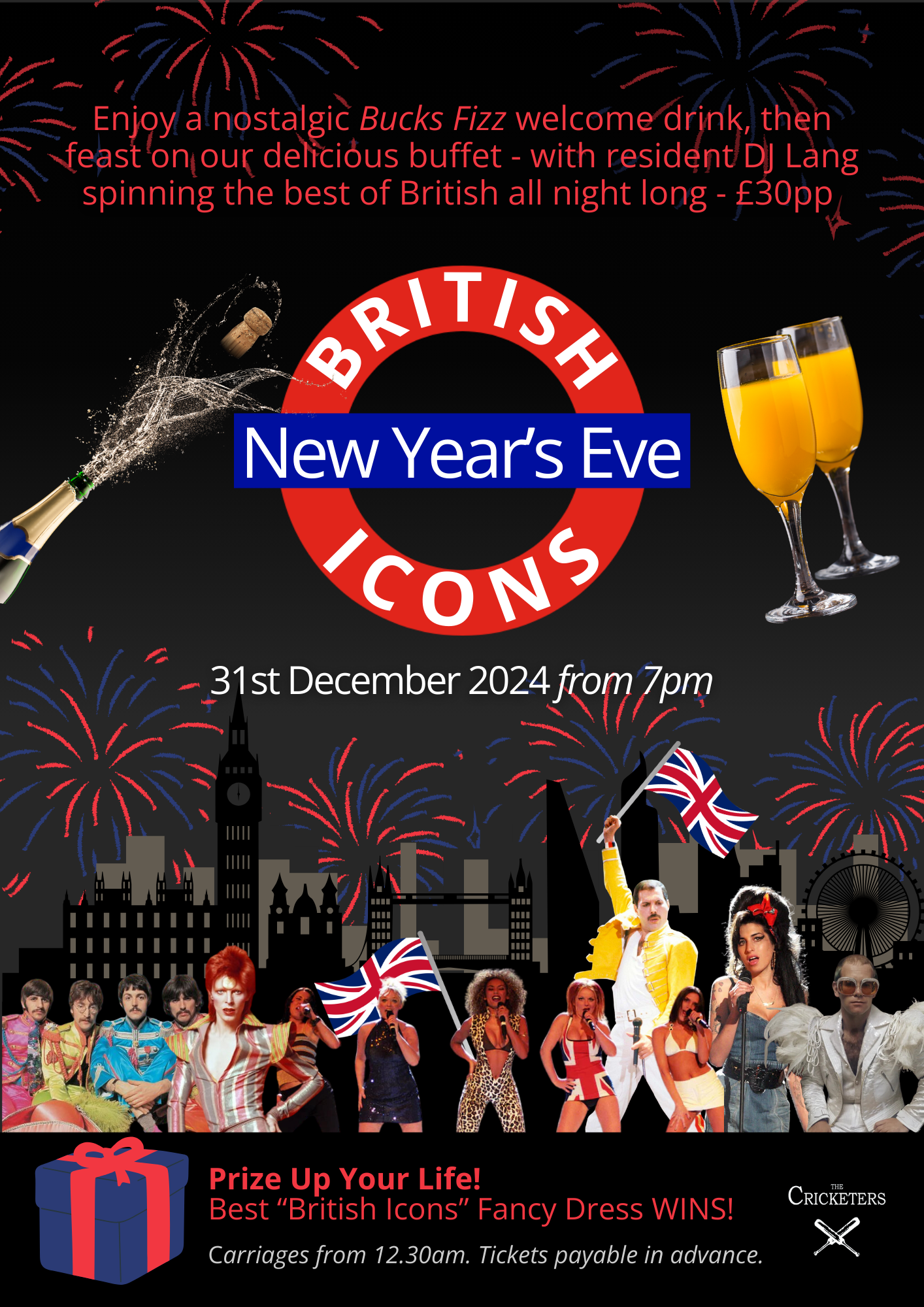 NYE - British Icons - The Cricketers, Horsell, Woking - The Cricketers