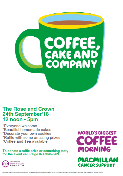 Macmillan Fundraiser - The Rose & Crown - The Rose & Crown