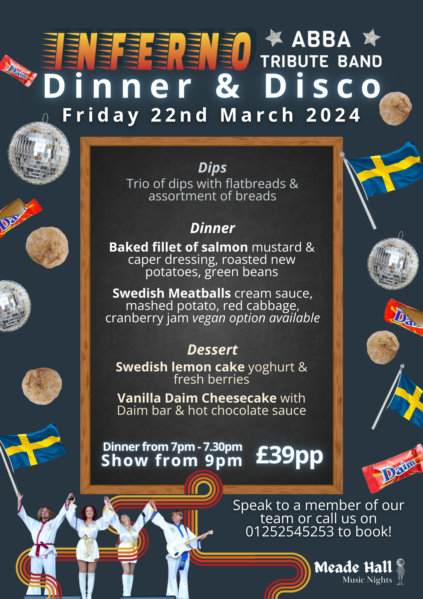 ABBA Inferno - Dinner & Disco ABBA Night Surrey - The Crown & Cushion ...