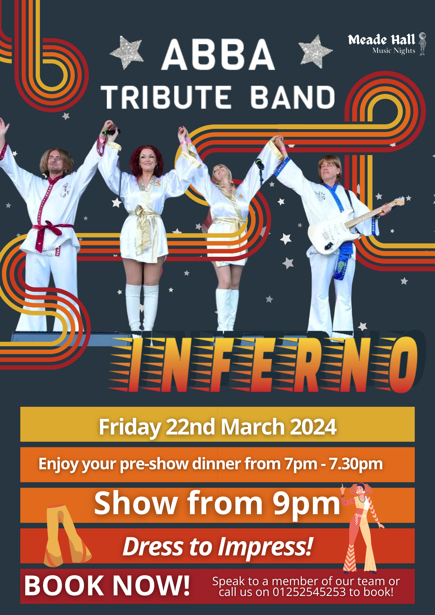 ABBA Inferno - Dinner & Disco ABBA Night Surrey - The Crown & Cushion ...