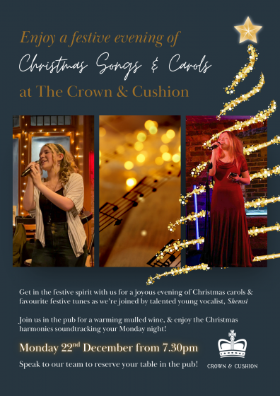 Christmas Songs & Carols | The Crown & Cushion, Minley - The Crown ...